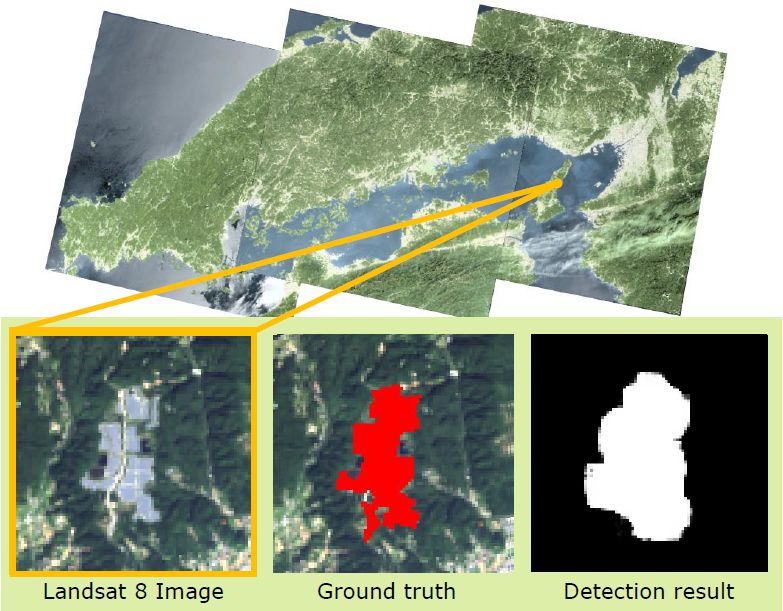 Detection by Classification of Buildings in Multispectral Satellite Imagery